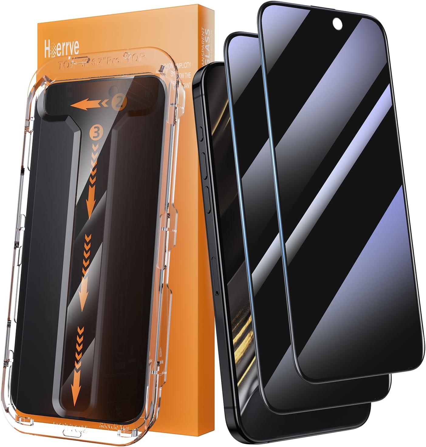 Hoerrye for iPhone 15 Pro iPhone 15 Pro Max Privacy Screen Protector,